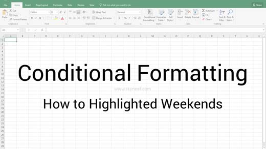 Conditional Formatting Highlighted Weekends In Excel